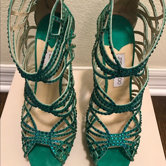 Jimmy Choo | Shoes | Jimmy Choo Damek Rhinestone Heels 4 | Poshmark